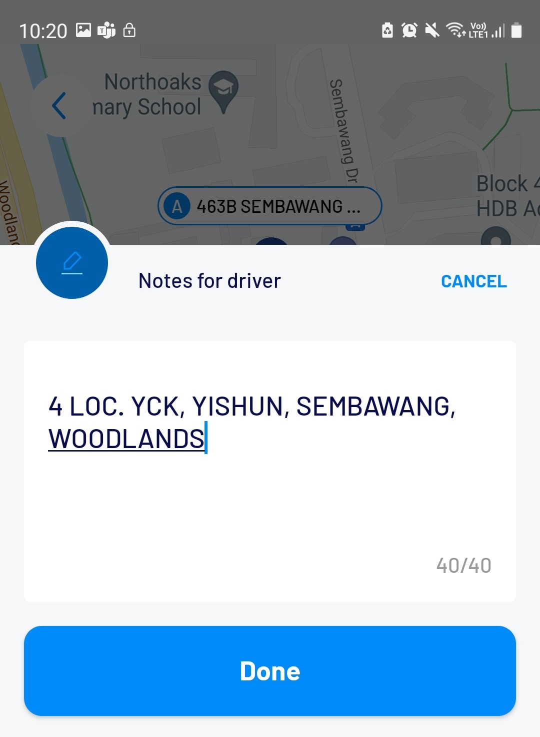 Multiple Stops with the ComfortDelGro Taxi Booking App