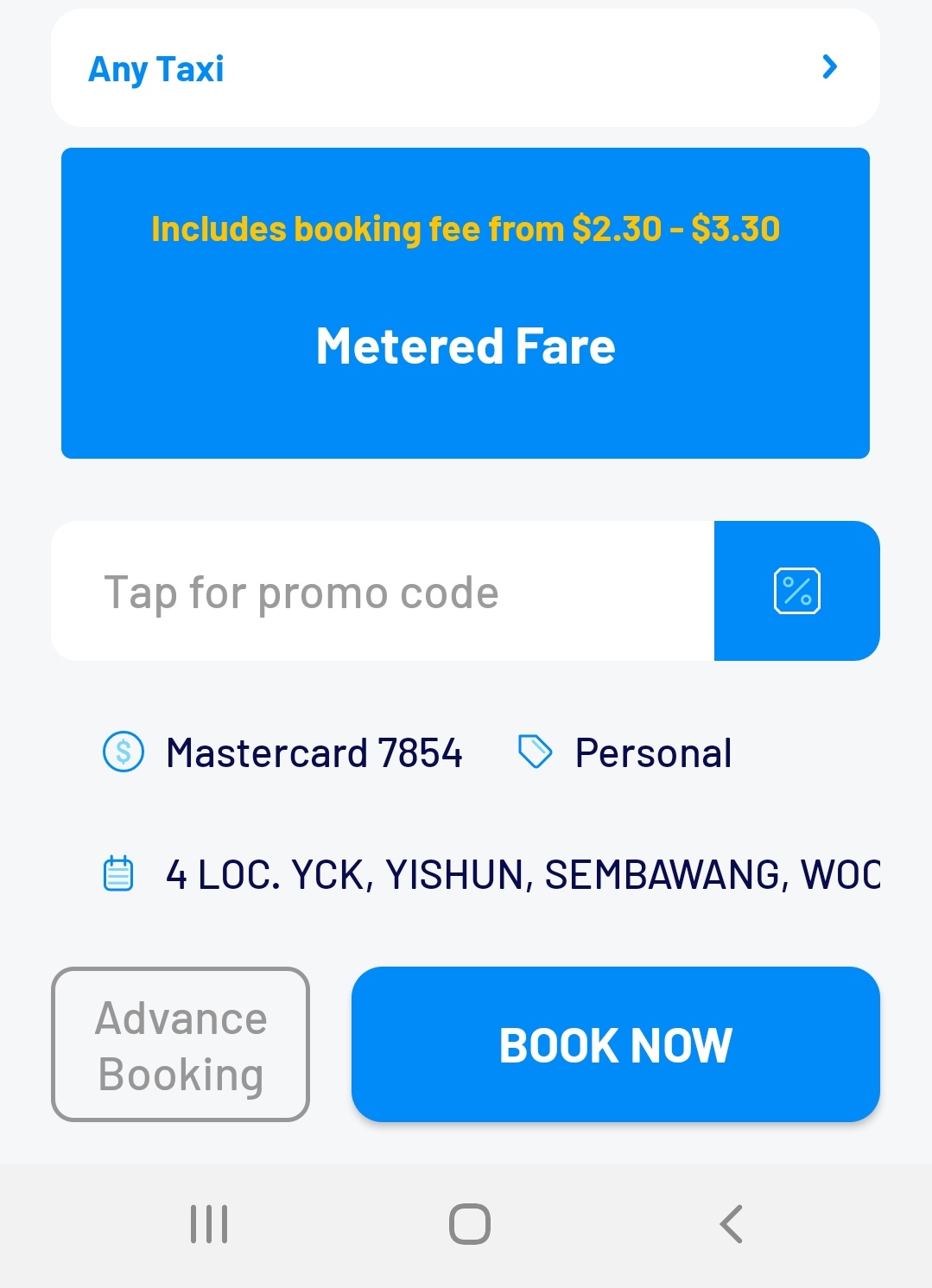 Multiple Stops with the ComfortDelGro Taxi Booking App